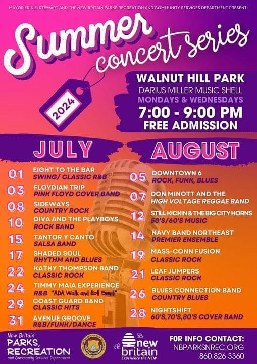 Free Summer Concert Series Begins July 1 – New Britain Alderman John ...